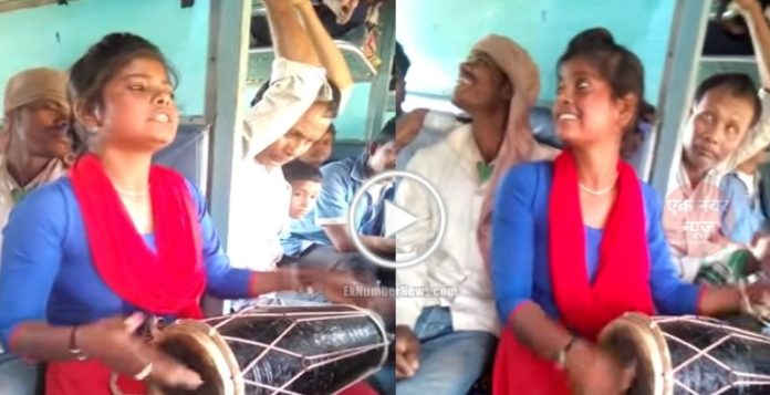 Social Media users live train singing girl voice